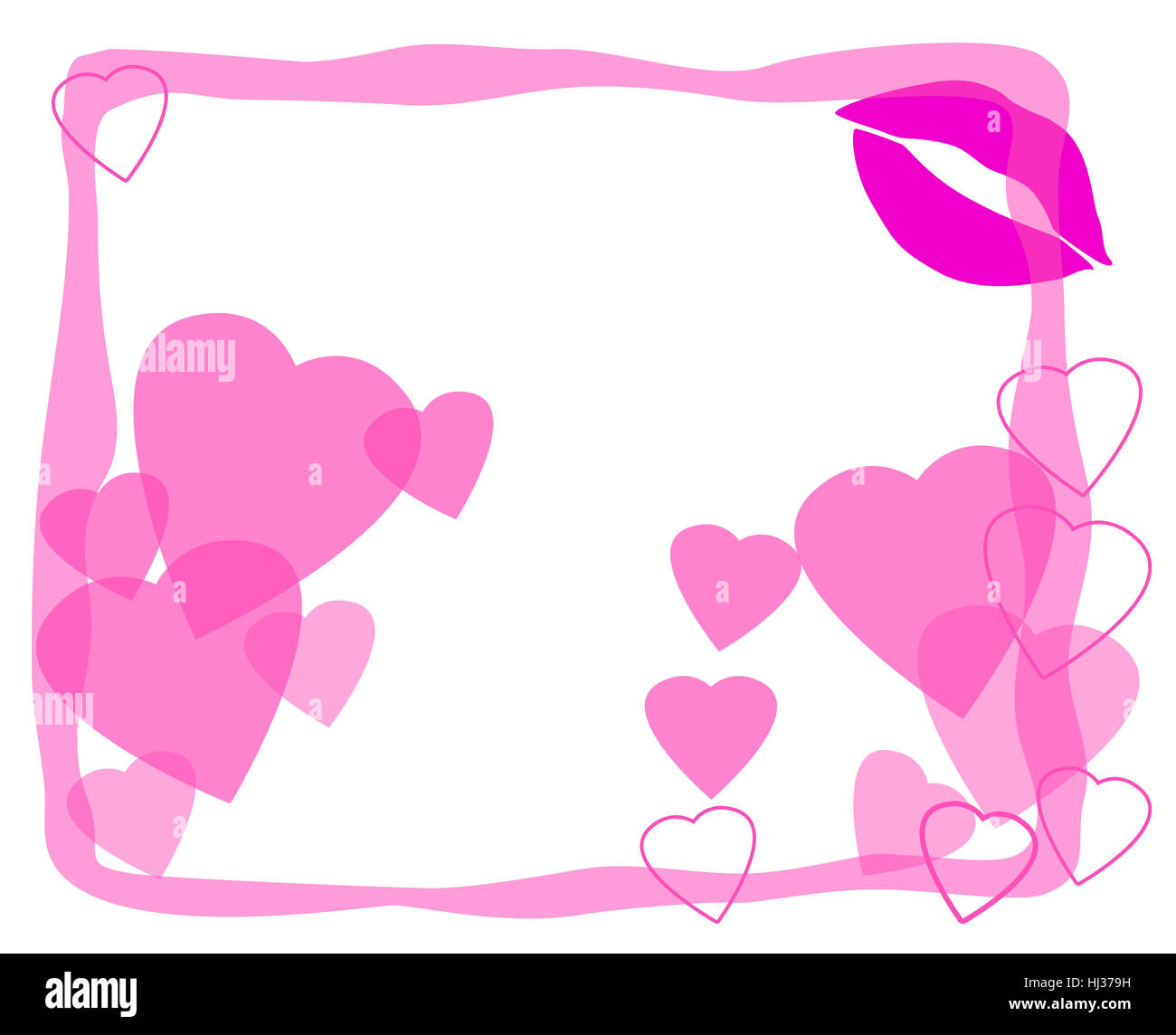 Lipstick kiss illustration Cut Out Stock Images & Pictures - Alamy