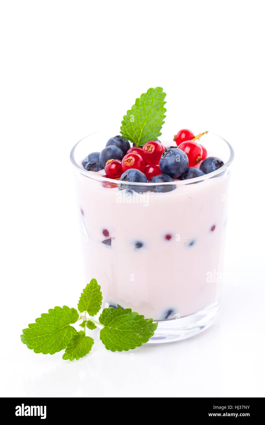 yogurt with berries Stock Photo - Alamy