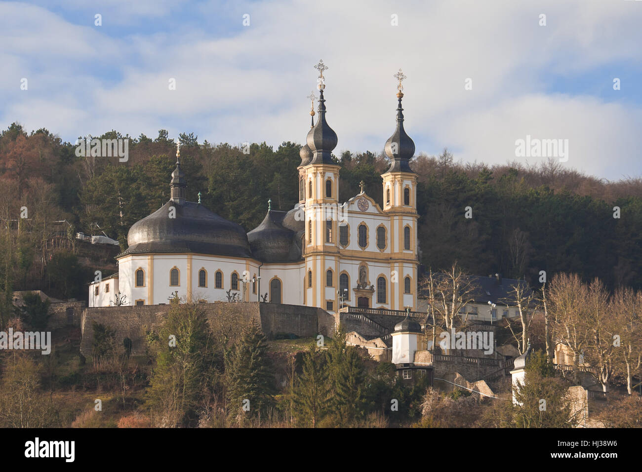 church, historical, church, baroque, forest, building, francs ...