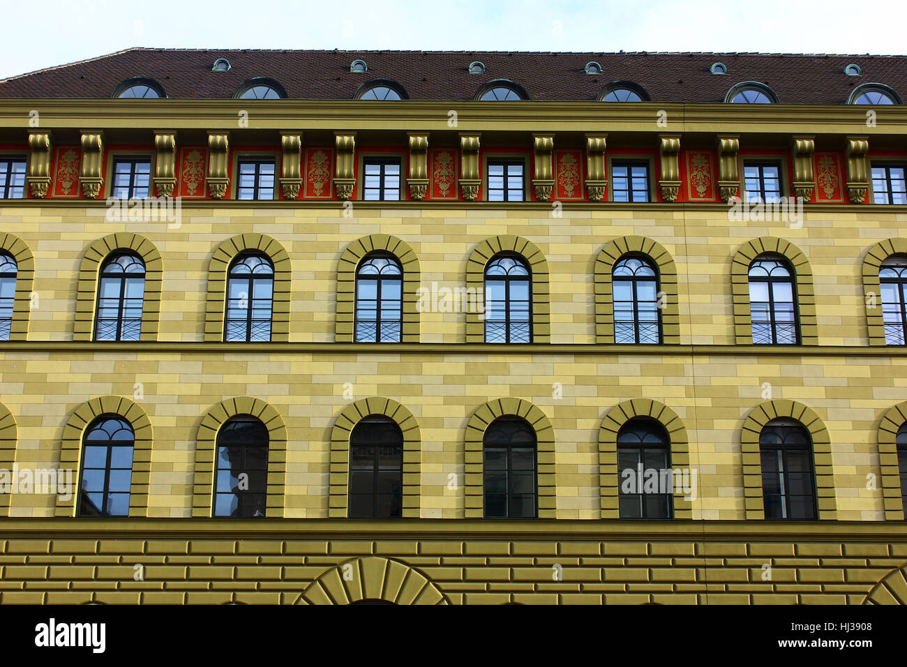 house, building, germany, german federal republic, munich, facade ...