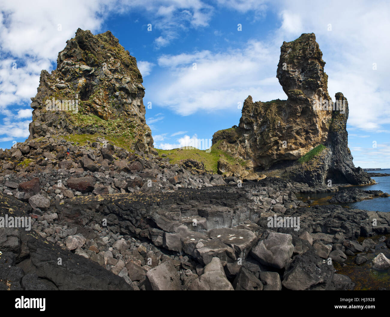 basalt, formations, salt water, sea, ocean, water, vulcan, volcano ...