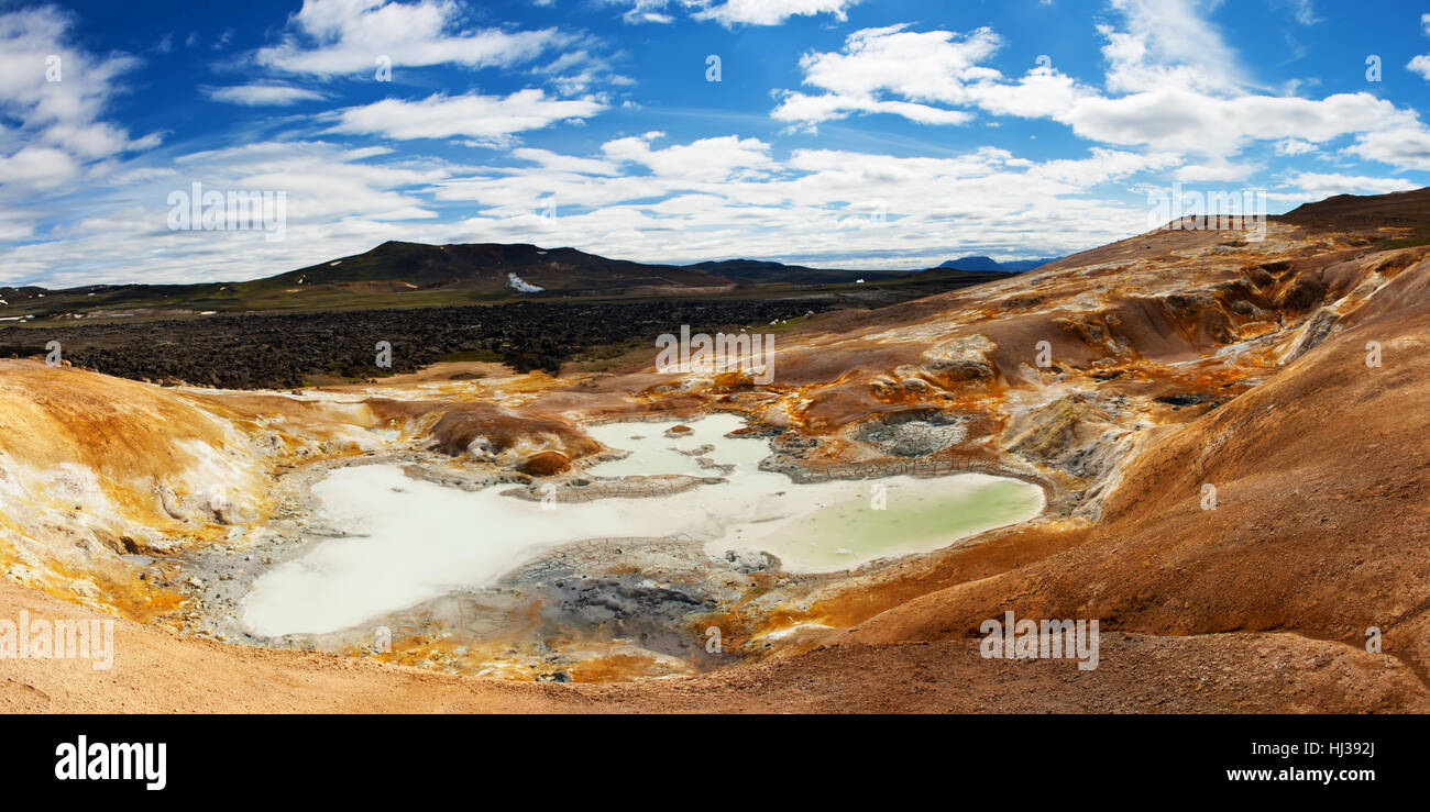 vulcan, volcano, pool, detail, ground, soil, earth, humus, contrast ...