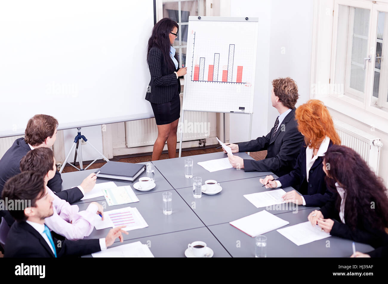 business people at a presentation in a conference Stock Photo - Alamy