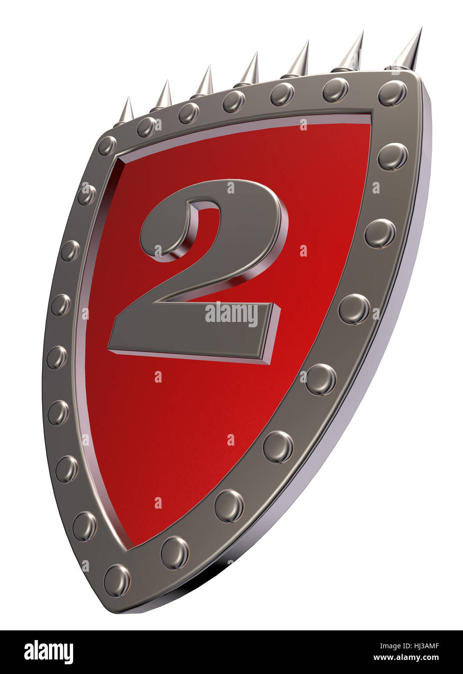 metal, rivet, emblem, number, shield, two, sign, signal, illustration ...