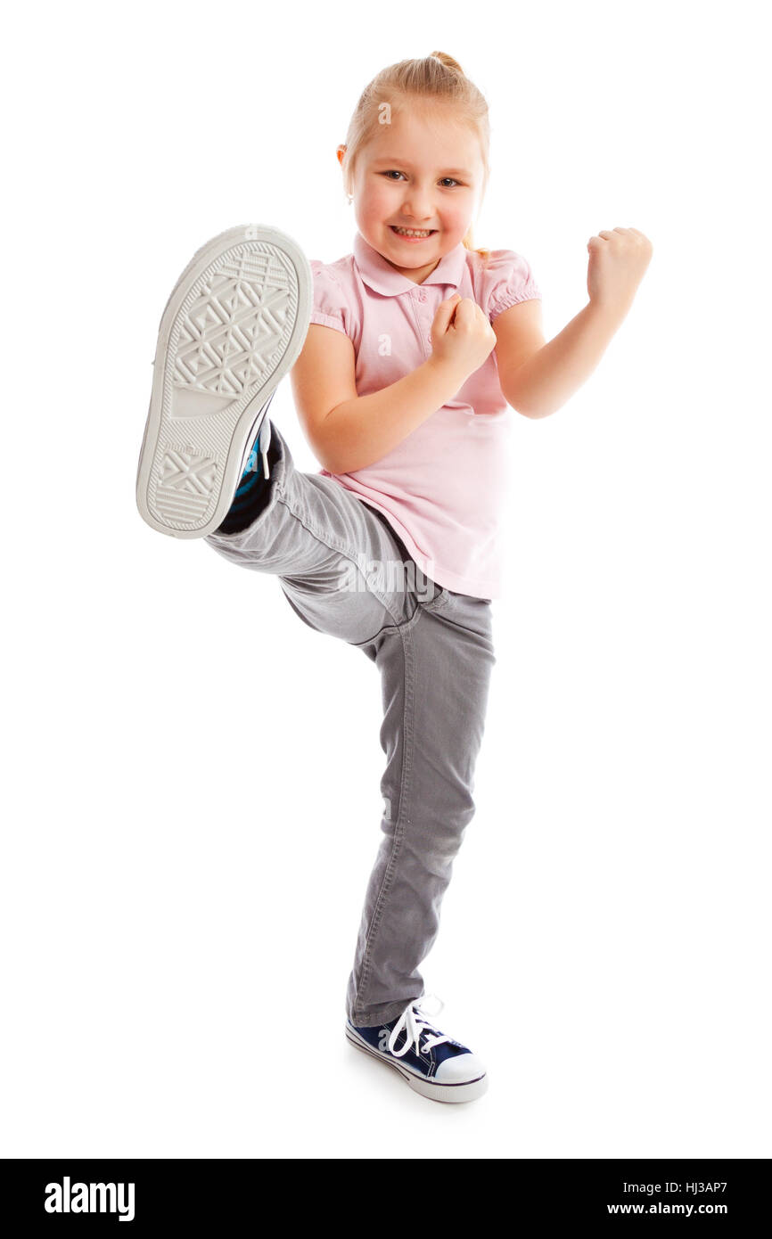 Kick child foot girl hi-res stock photography and images - Alamy