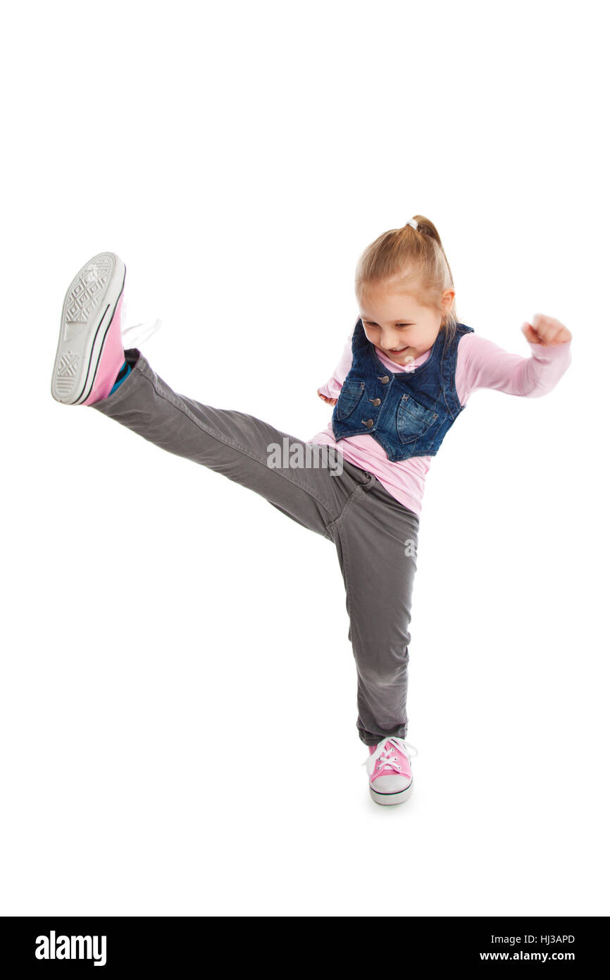 Kick child foot girl hi-res stock photography and images - Alamy