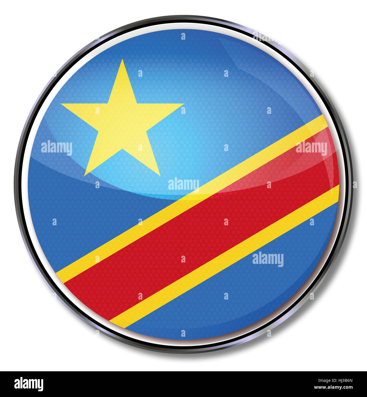 flag, button, republic, congo, social, africa, flag, border, button ...