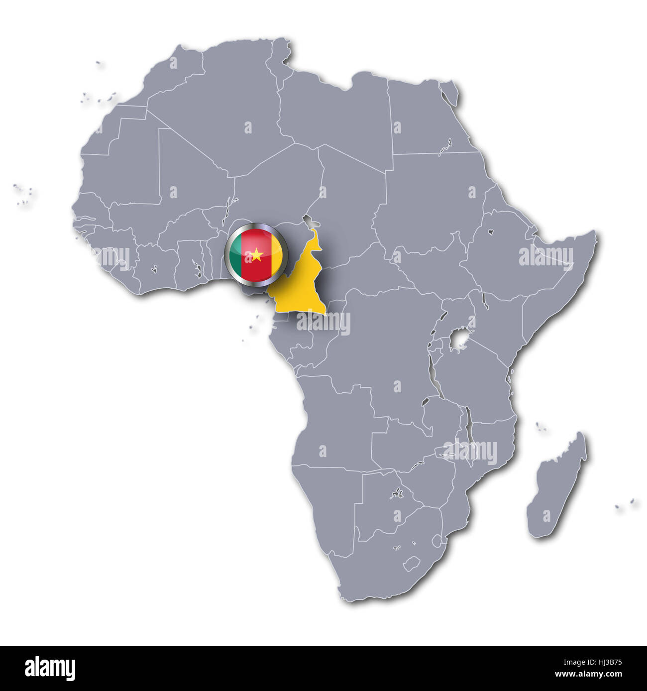 Geography cameroon africa flag hi-res stock photography and images - Alamy