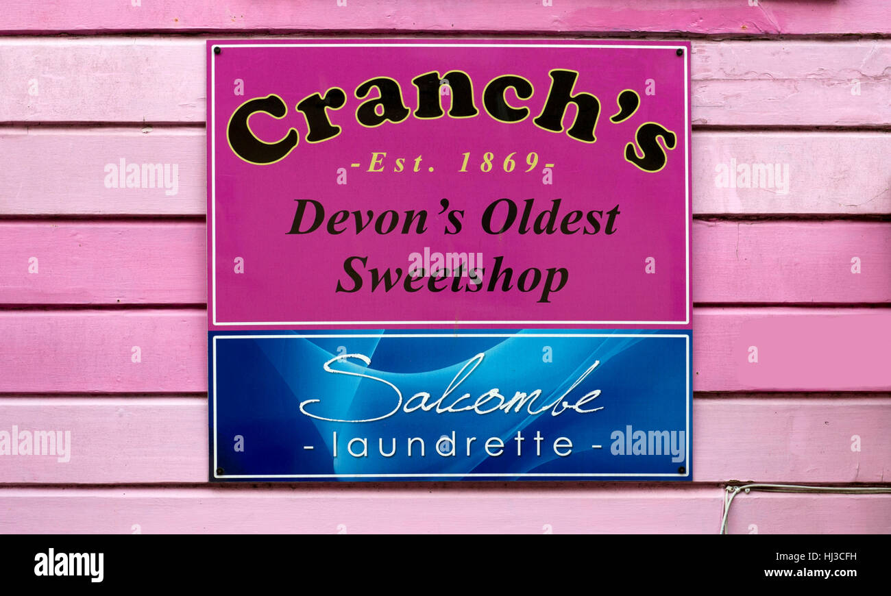 Cranch's Sweetshop,Salcombe,the oldest in Devonshire,with owners Angela ...