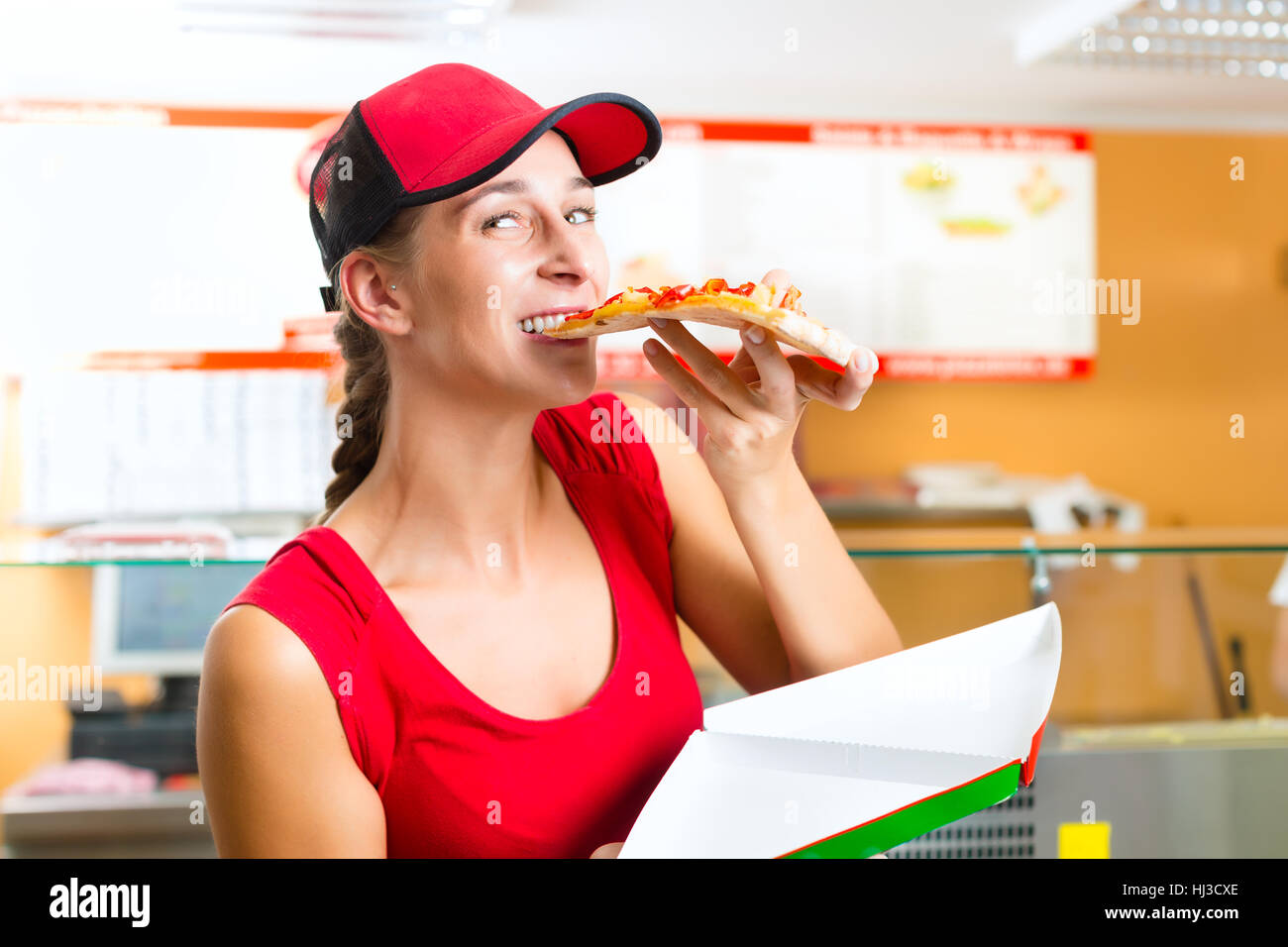 woman, pizza, fireplace, stove, oven, pizzeria, ovens, woman, humans ...