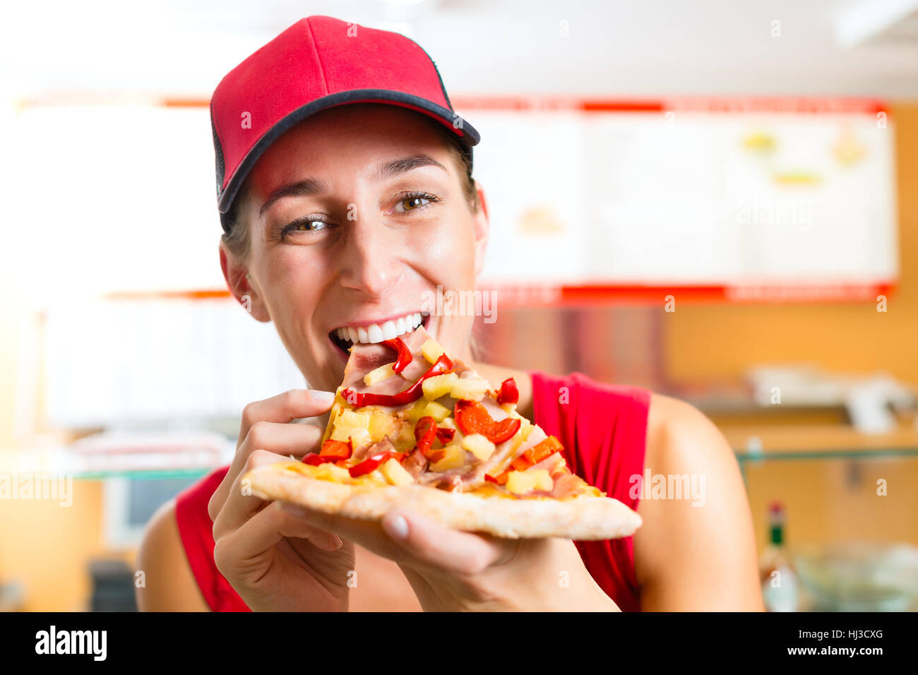 woman, pizza, fireplace, stove, oven, pizzeria, ovens, woman, humans ...