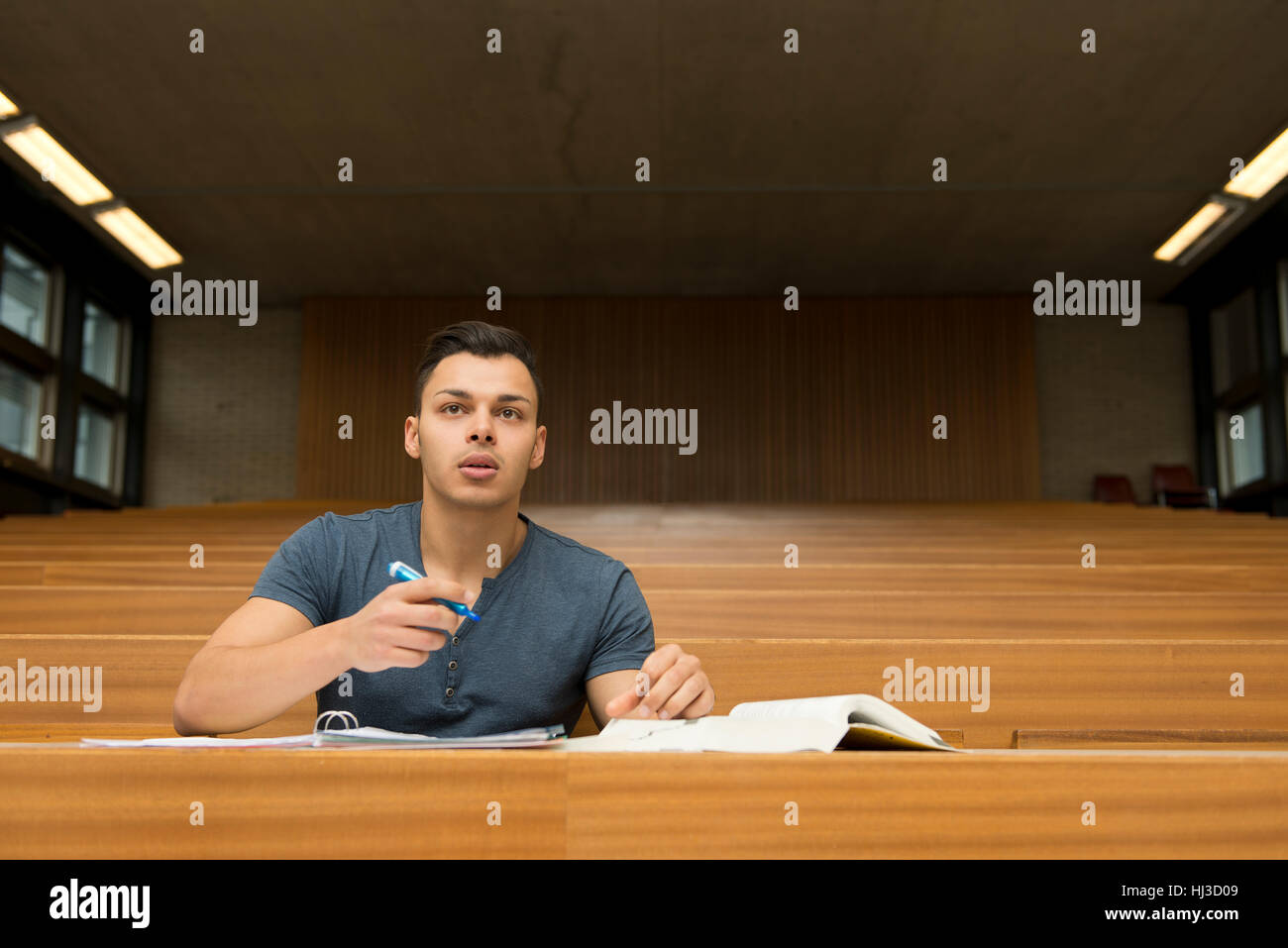 student in lecture hall Stock Photo - Alamy