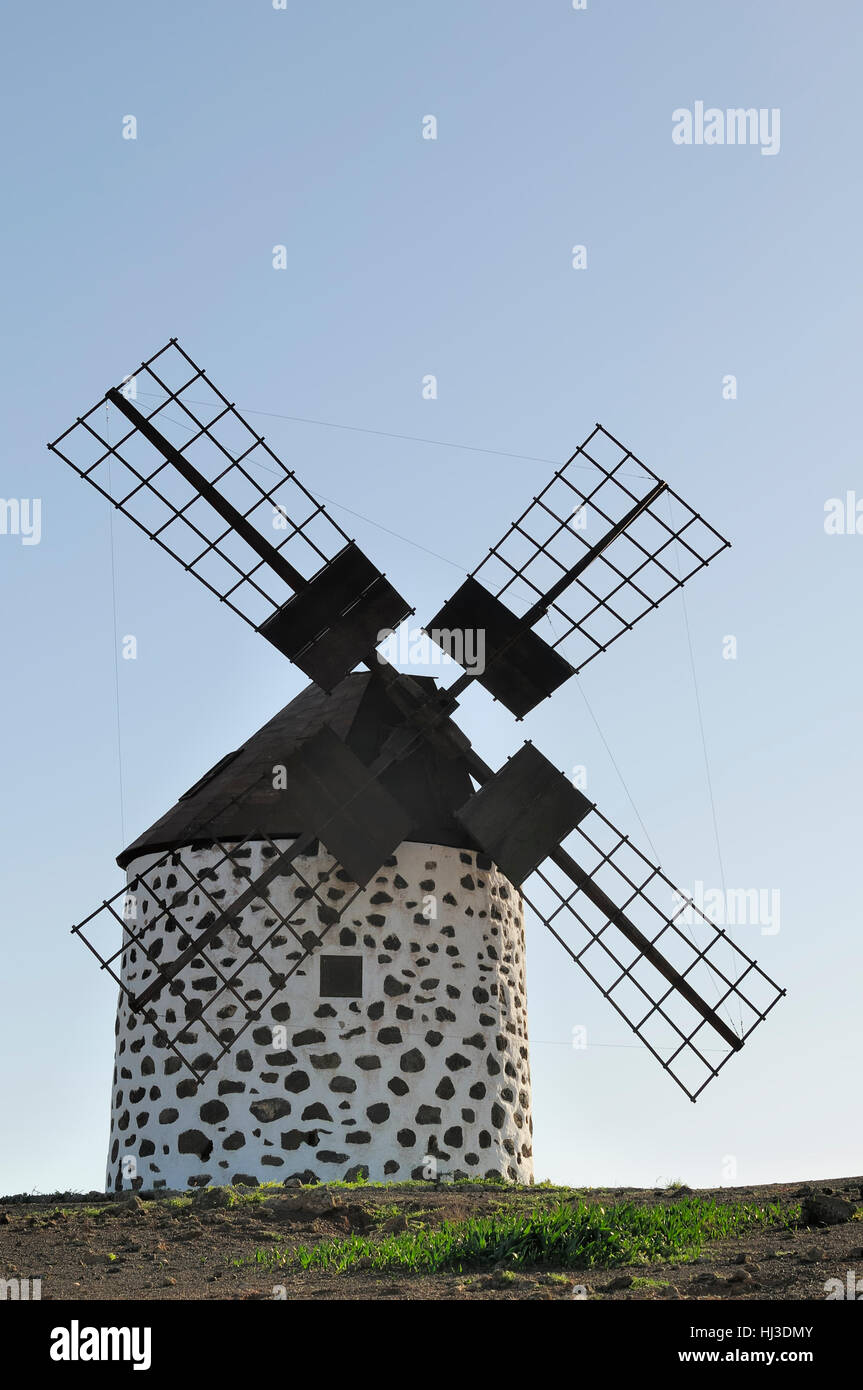 wood, wing, canary islands, windmill, canaries, blue, female, stone ...