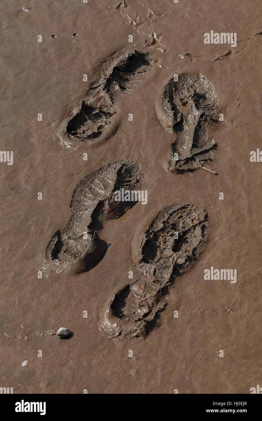 Boot footprints in mud hi-res stock photography and images - Alamy