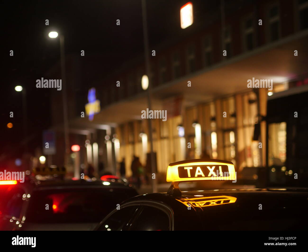 taxi sign German Stock Photo - Alamy
