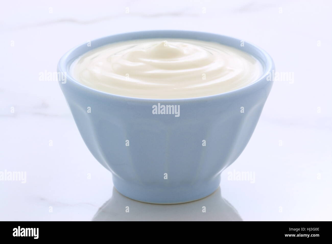 Delicious, nutritious and healthy fresh plain yogurt on vintage italian ...