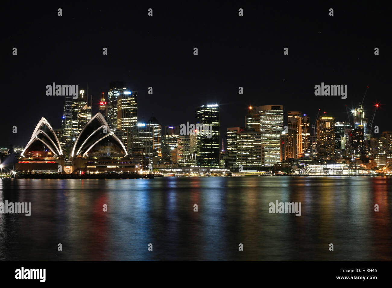 Skyscape of Sydney Opera House & City at night Stock Photo - Alamy