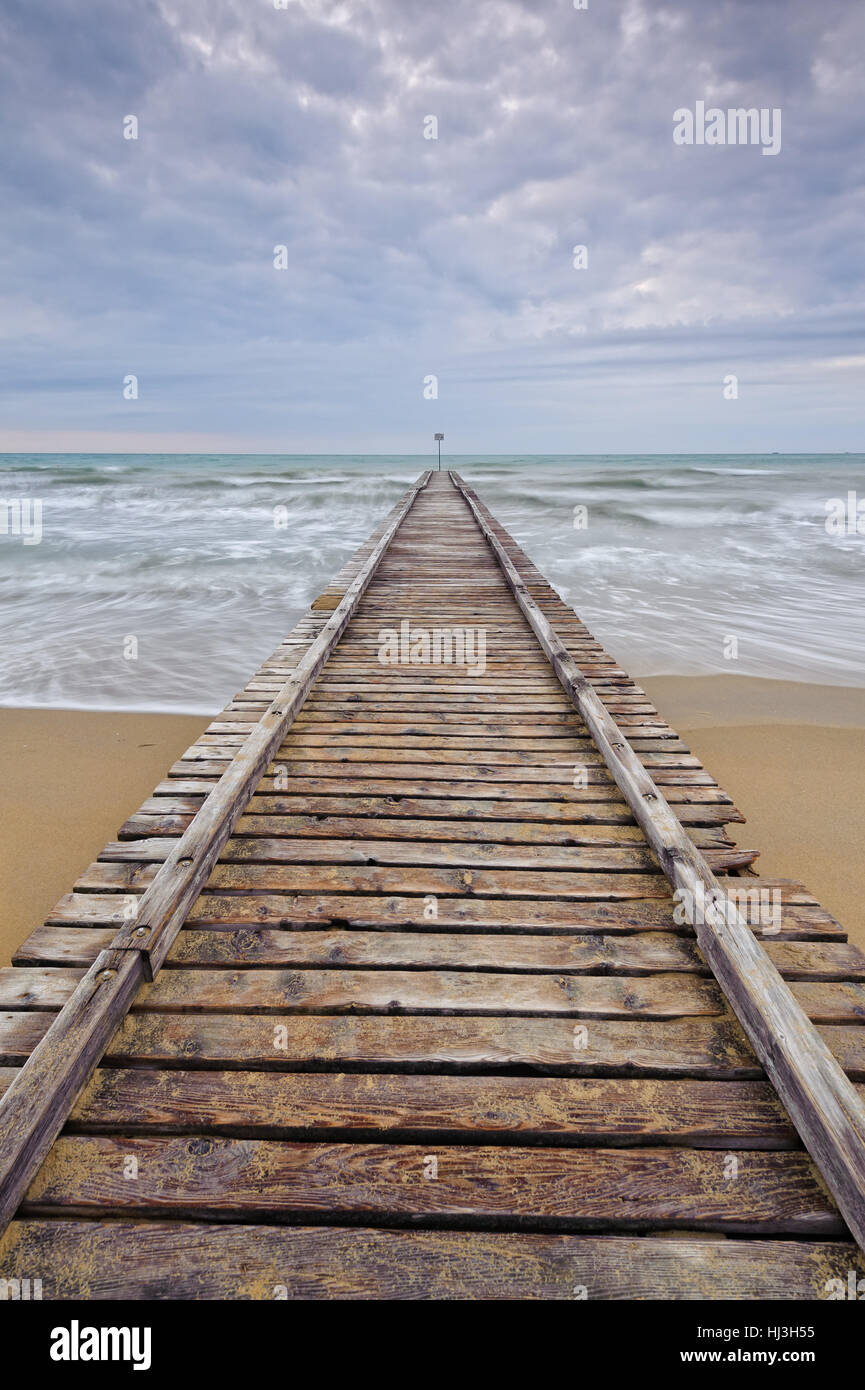 beach, seaside, the beach, seashore, bridge, direction, path, way, salt ...