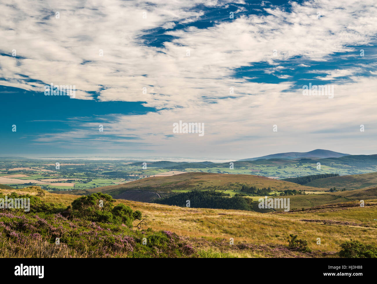 View northwards across the Golden Vale of Tipperary towards Slievenamon ...