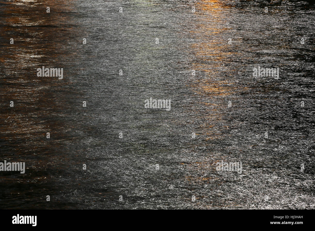 Reflection of Harbour Water at night Stock Photo - Alamy