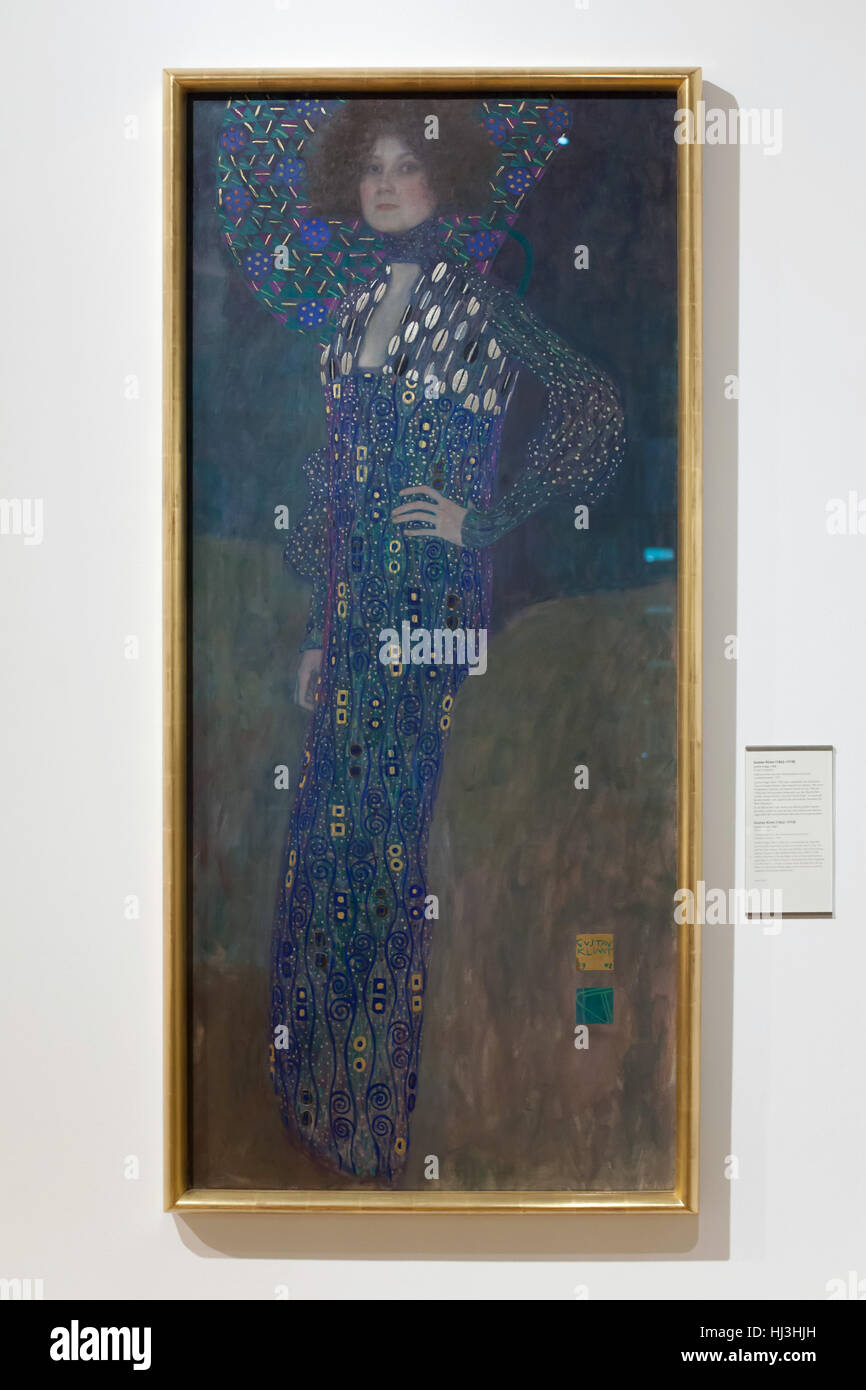 Portrait of Emilie Floge (1902) by Austrian symbolist painter Gustav ...