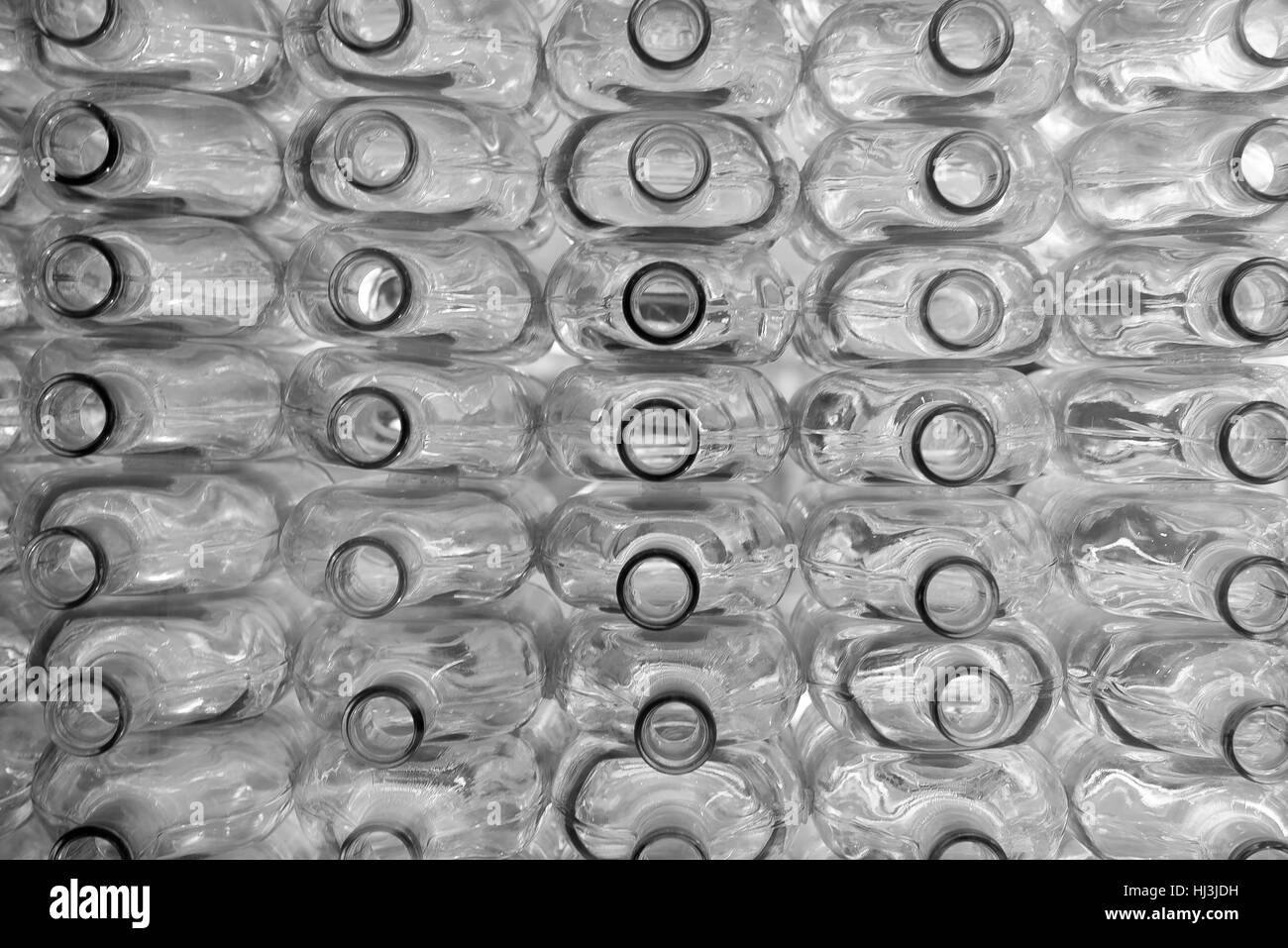 Large group of empty recycled glass bottles Stock Photo - Alamy