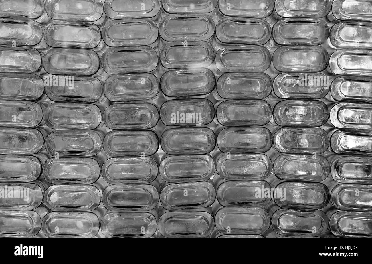 Large group of empty recycled glass bottles Stock Photo - Alamy