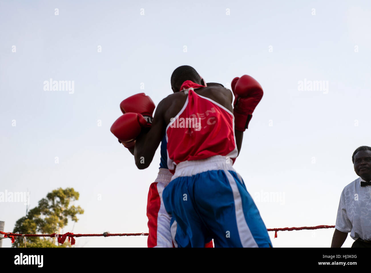 Boxing competition in Ndola, Zambia Stock Photo - Alamy