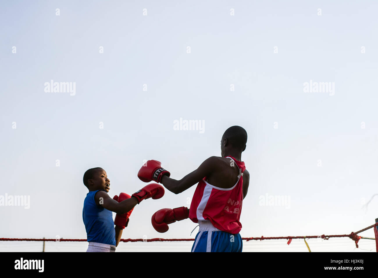 Boxing competition in Ndola, Zambia Stock Photo - Alamy