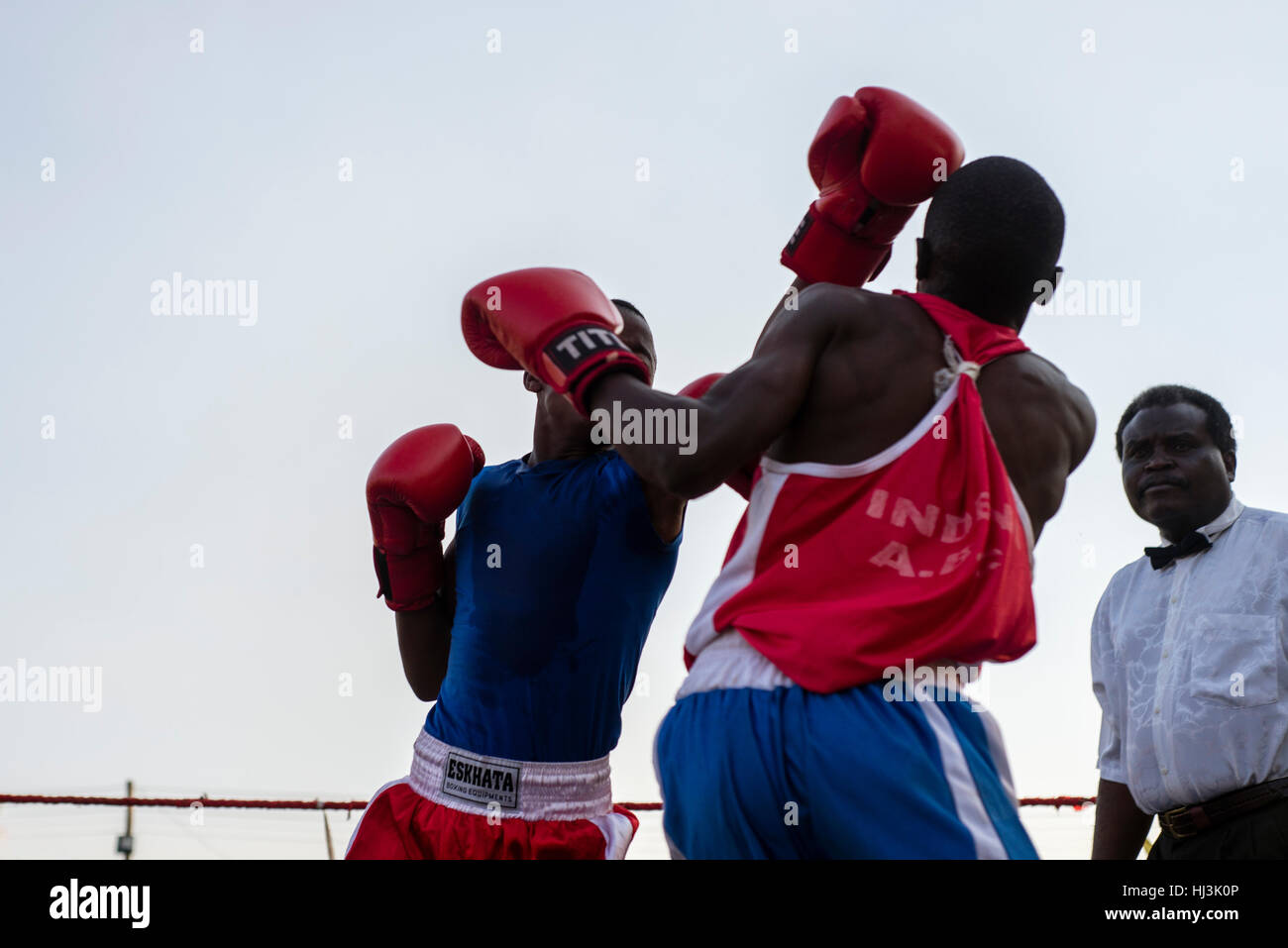 Boxing competition in Ndola, Zambia Stock Photo - Alamy