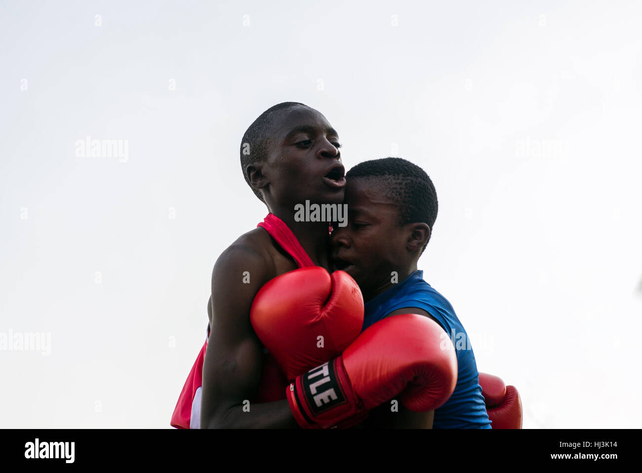 Boxing competition in Ndola, Zambia Stock Photo - Alamy