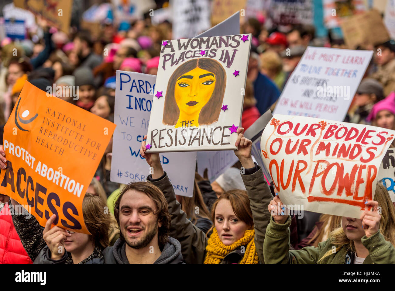 New York, United States. 21st Jan, 2017. In solidarity with the Women's ...
