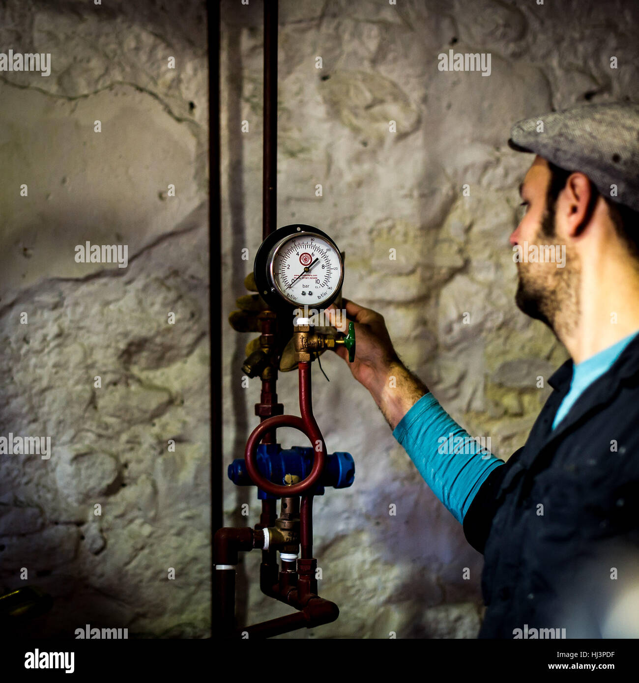 Various stages of gin distillation in Scotland Stock Photo - Alamy