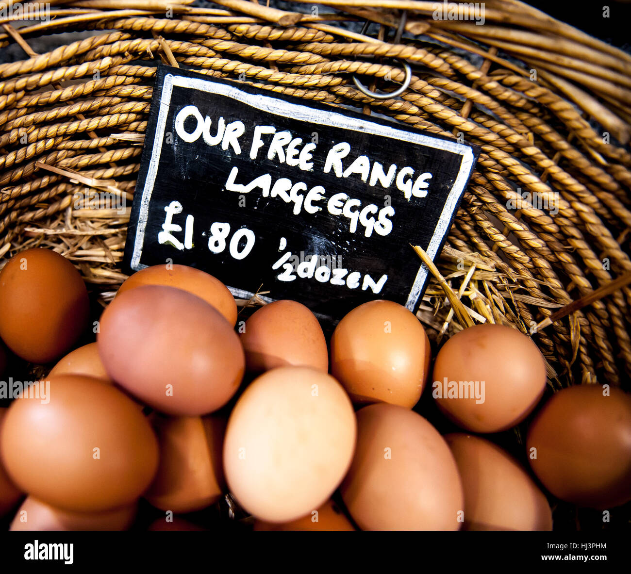 Fresh eggs on sale Stock Photo - Alamy
