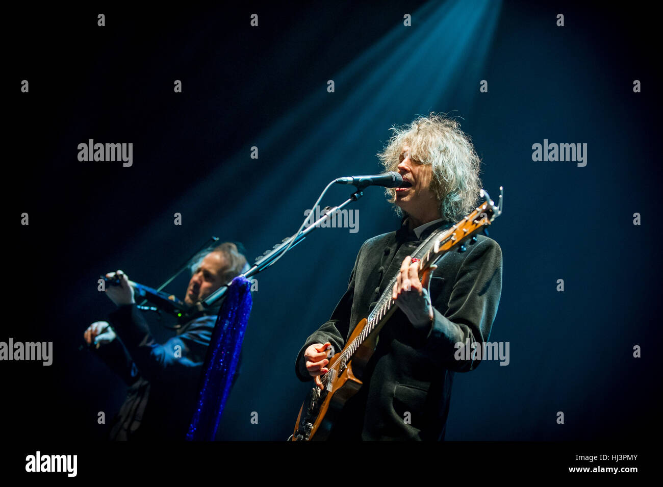 Music band The Waterboys on stage at Perth Concert Hall with lead ...