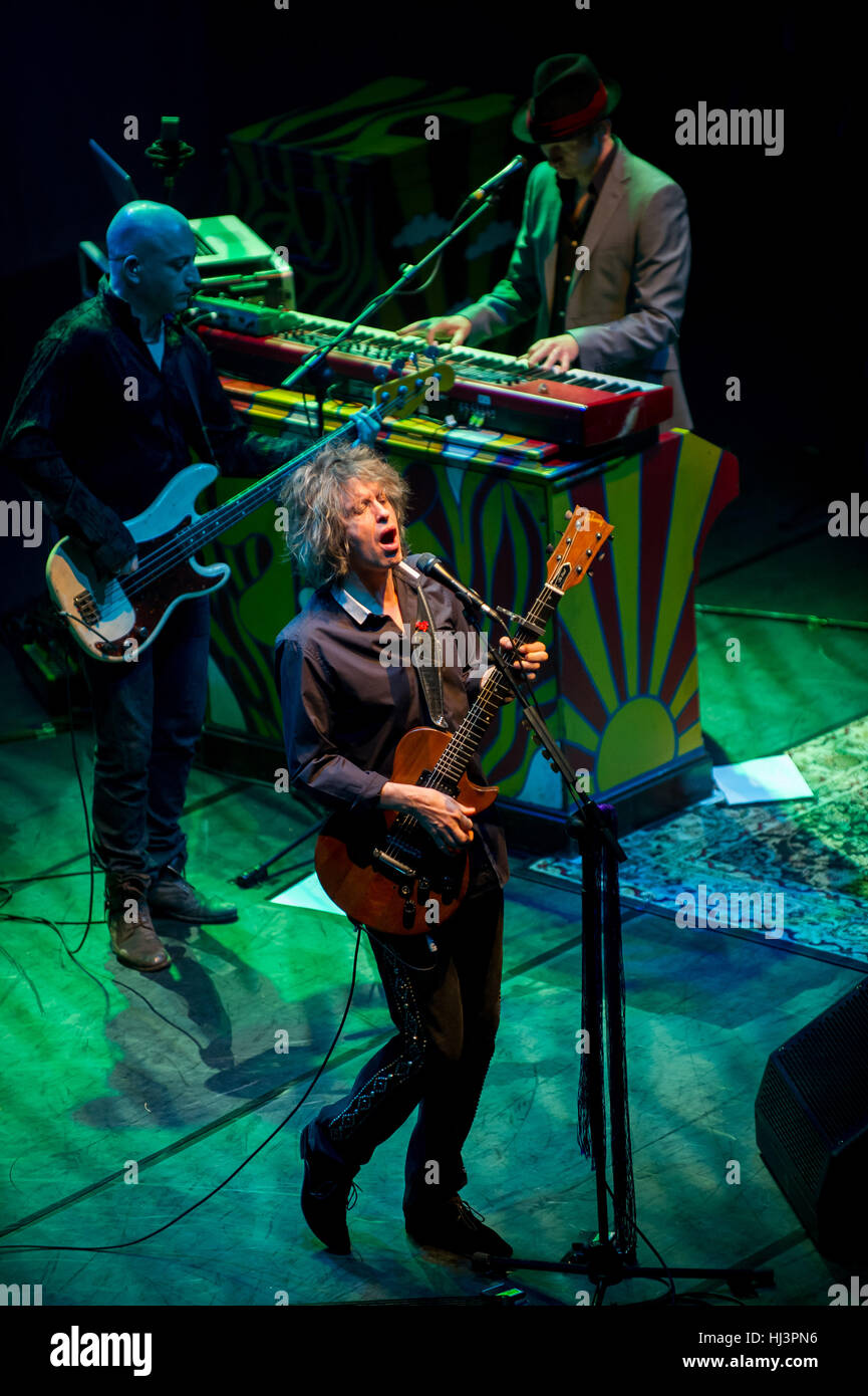 Music band The Waterboys on stage at Perth Concert Hall with lead ...