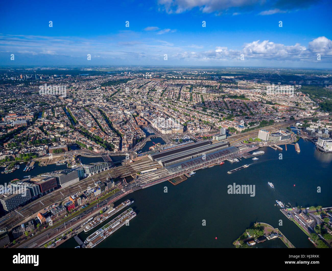 Holland amsterdam aerial view old hi-res stock photography and images ...