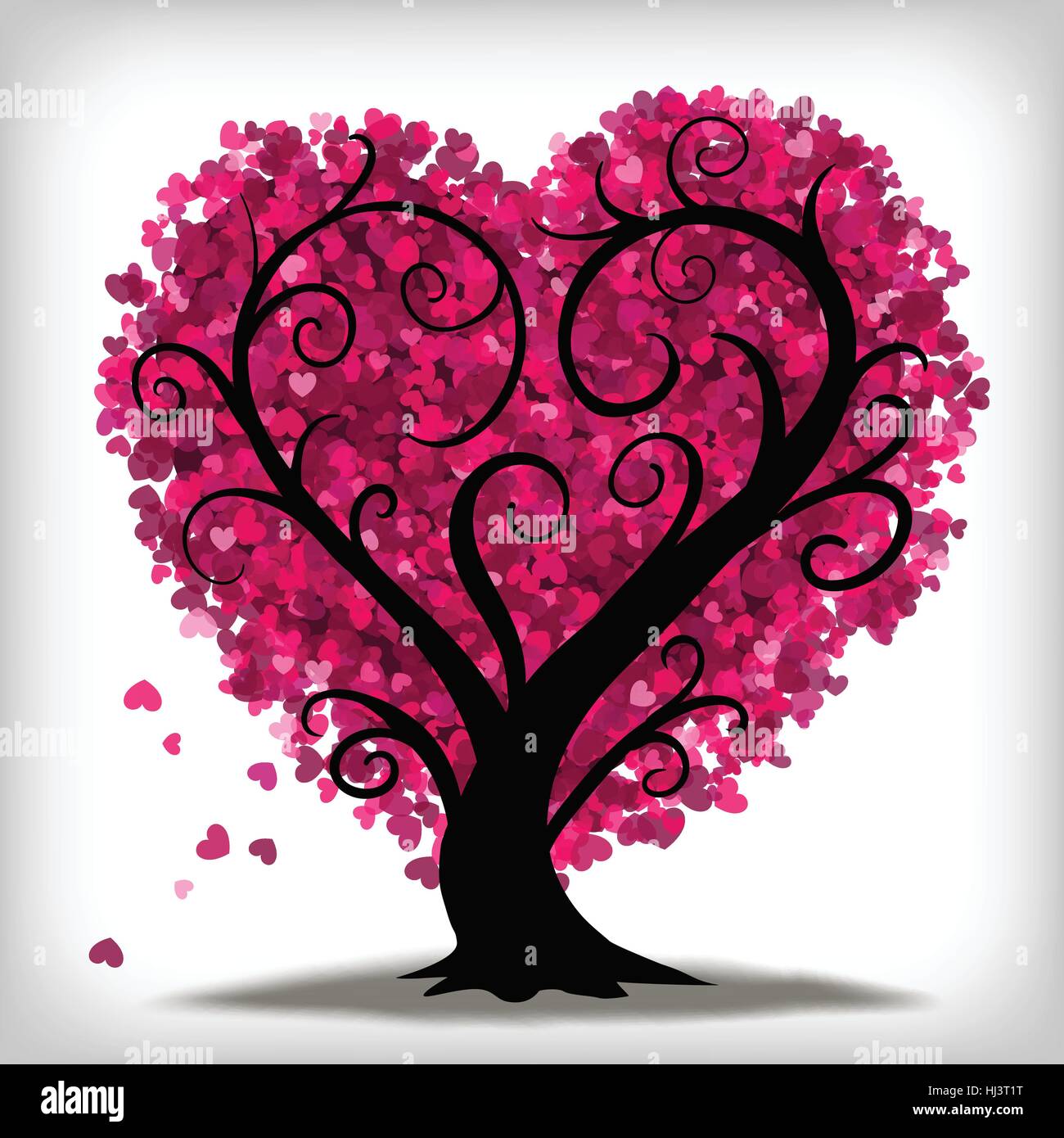 Heart Shaped Tree Illustration Stock Vector Image & Art - Alamy