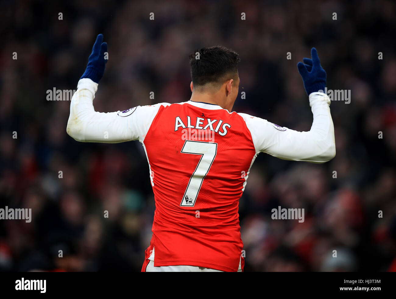 Arsenal's Alexis Sanchez celebrates scoring his side's second goal of ...