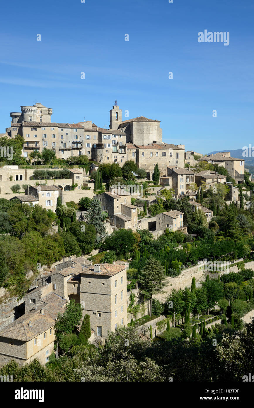 View over the Perched Hilltop Village of Gordes in the Luberon Regional ...