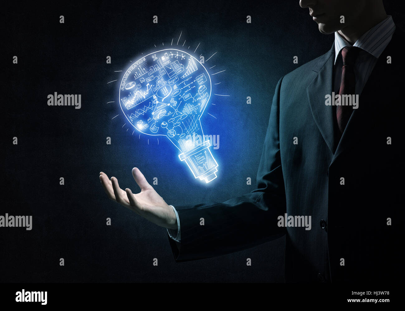 Bright idea for success achieving Stock Photo - Alamy