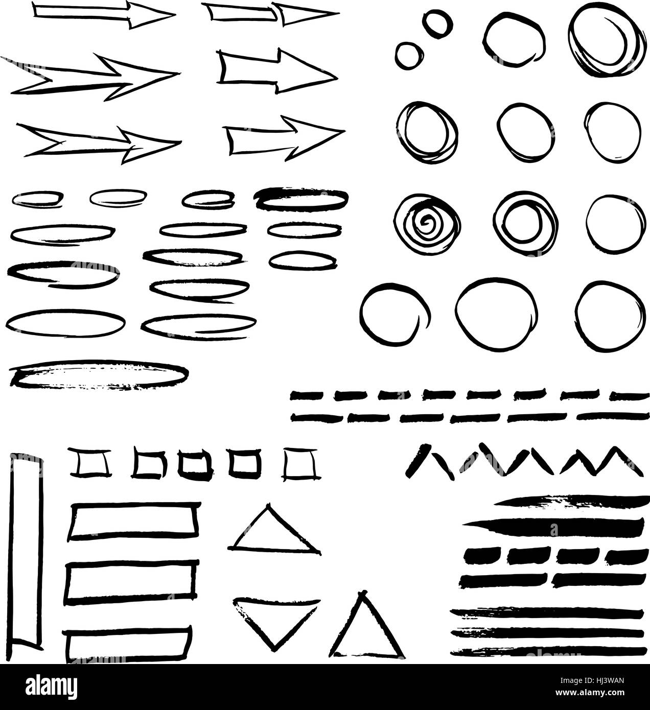 Hand drawn sketch elements Stock Vector Image & Art - Alamy