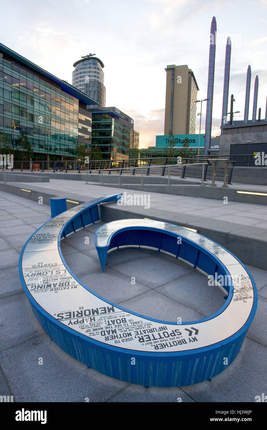 Pier 6 sign at MediaCityUK, Salford, England Stock Photo - Alamy