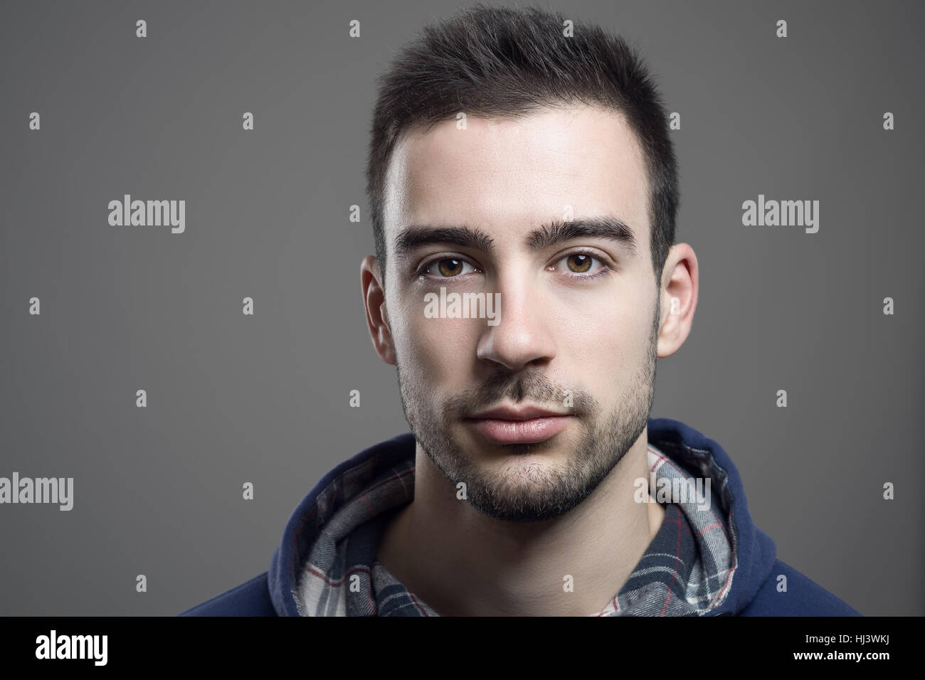 Dark hair blue eyes male model hi-res stock photography and images - Alamy