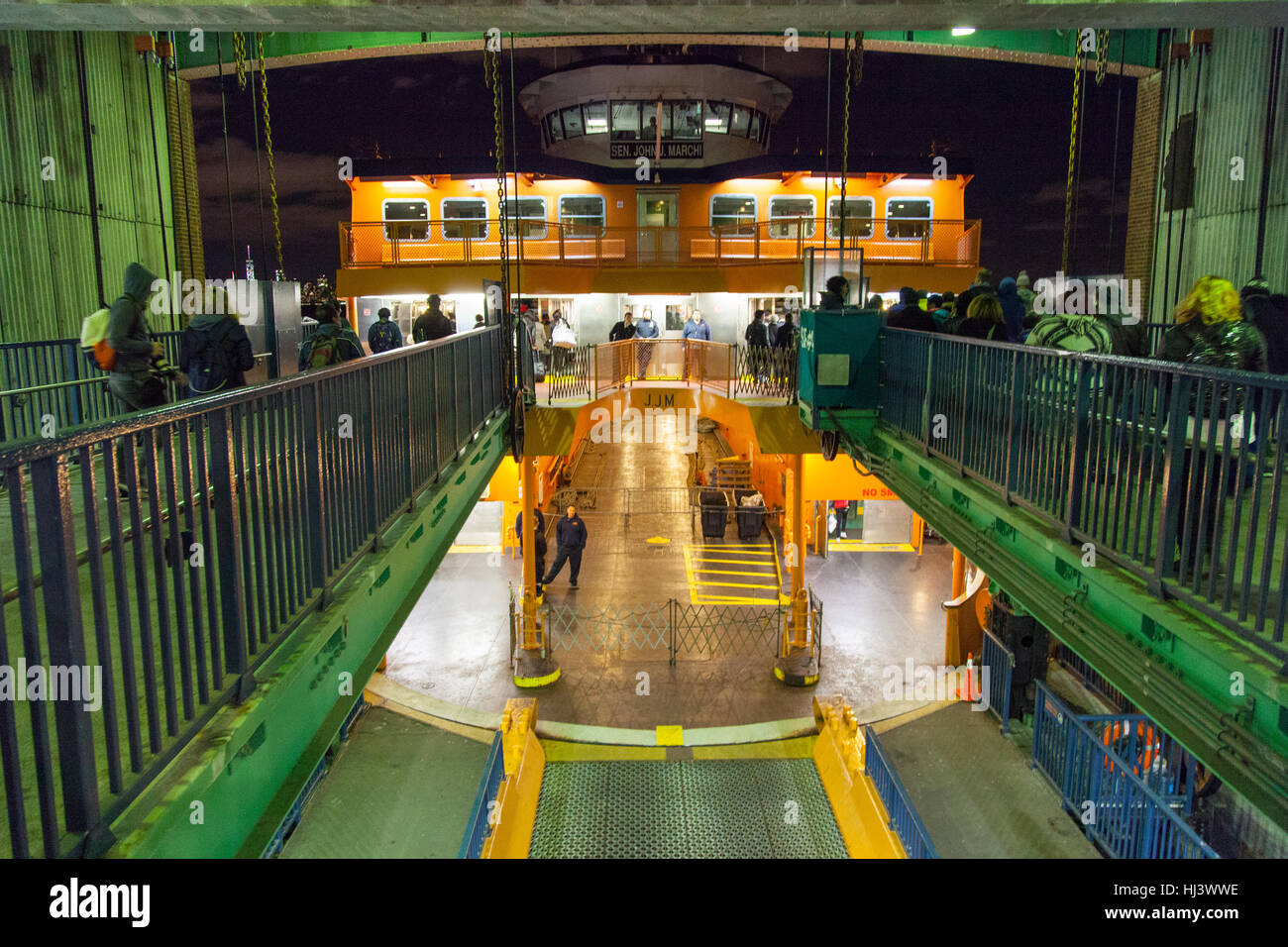 Staten island ferry passenger ferry loading ramps, New York City ...