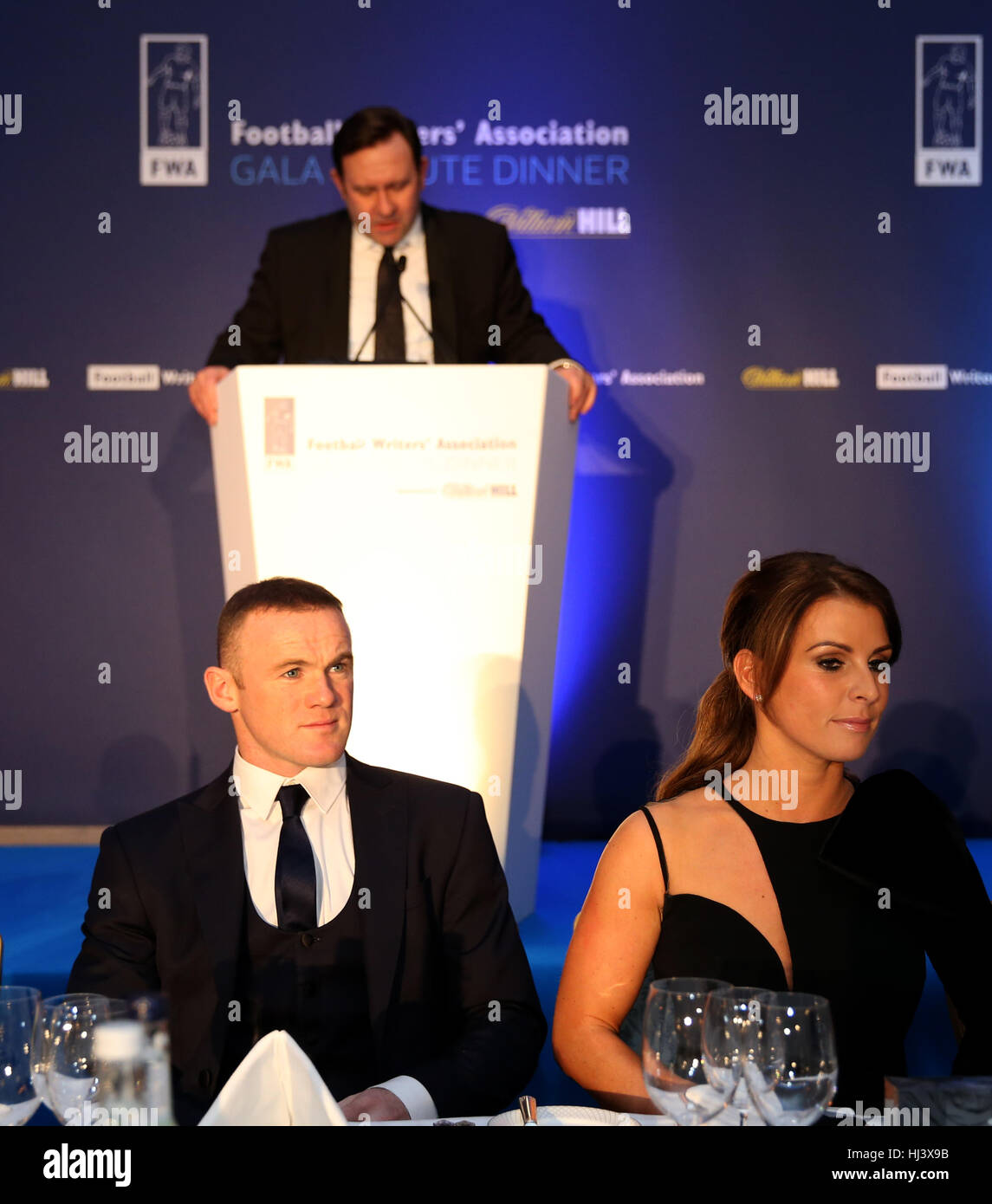Manchester United Wayne Rooney and his wife Coleen during the FWA Gala ...