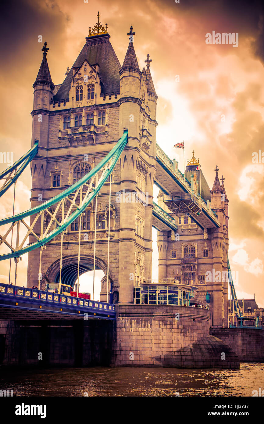 Beautiful view of historic Tower Bridge in London Stock Photo - Alamy