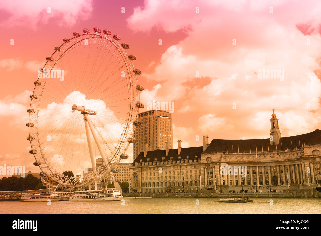 London eye sunset hi-res stock photography and images - Alamy