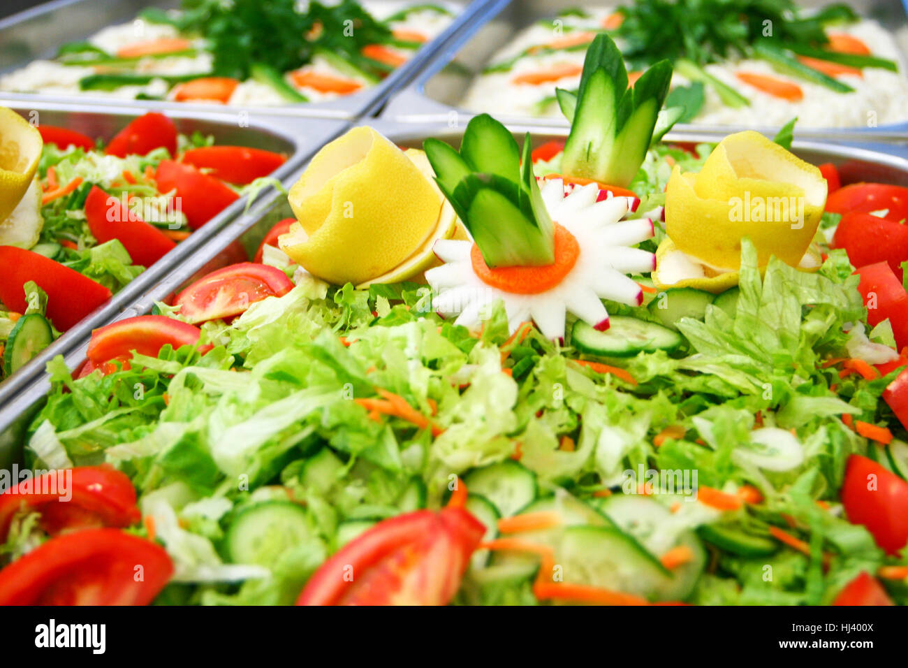 Vegetable salad bar buffet restaurant hi-res stock photography and ...