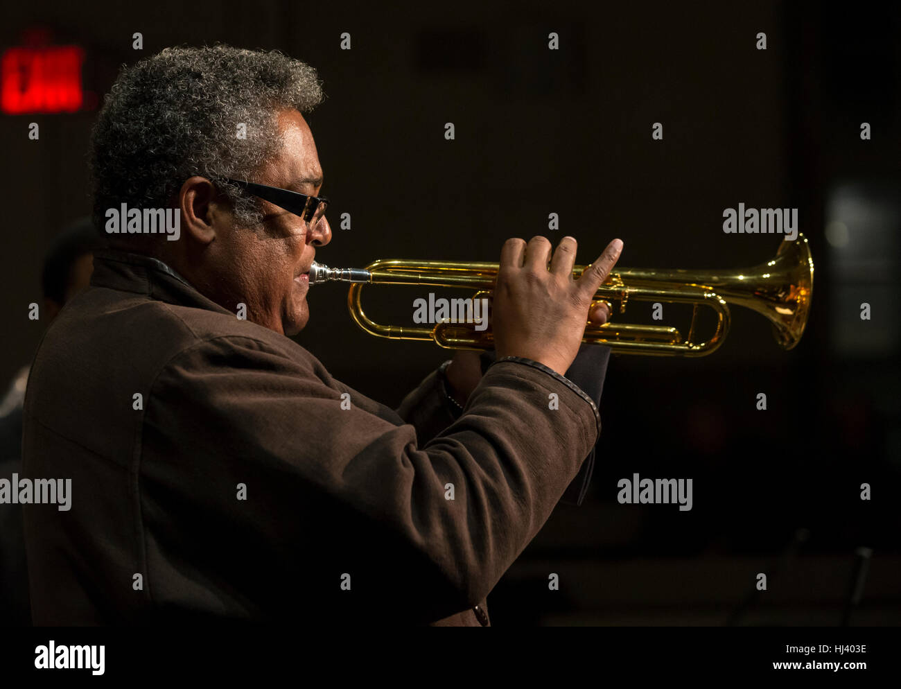 New York, NY USA - January 5, 2017: Jon Faddis performs during Jazz ...